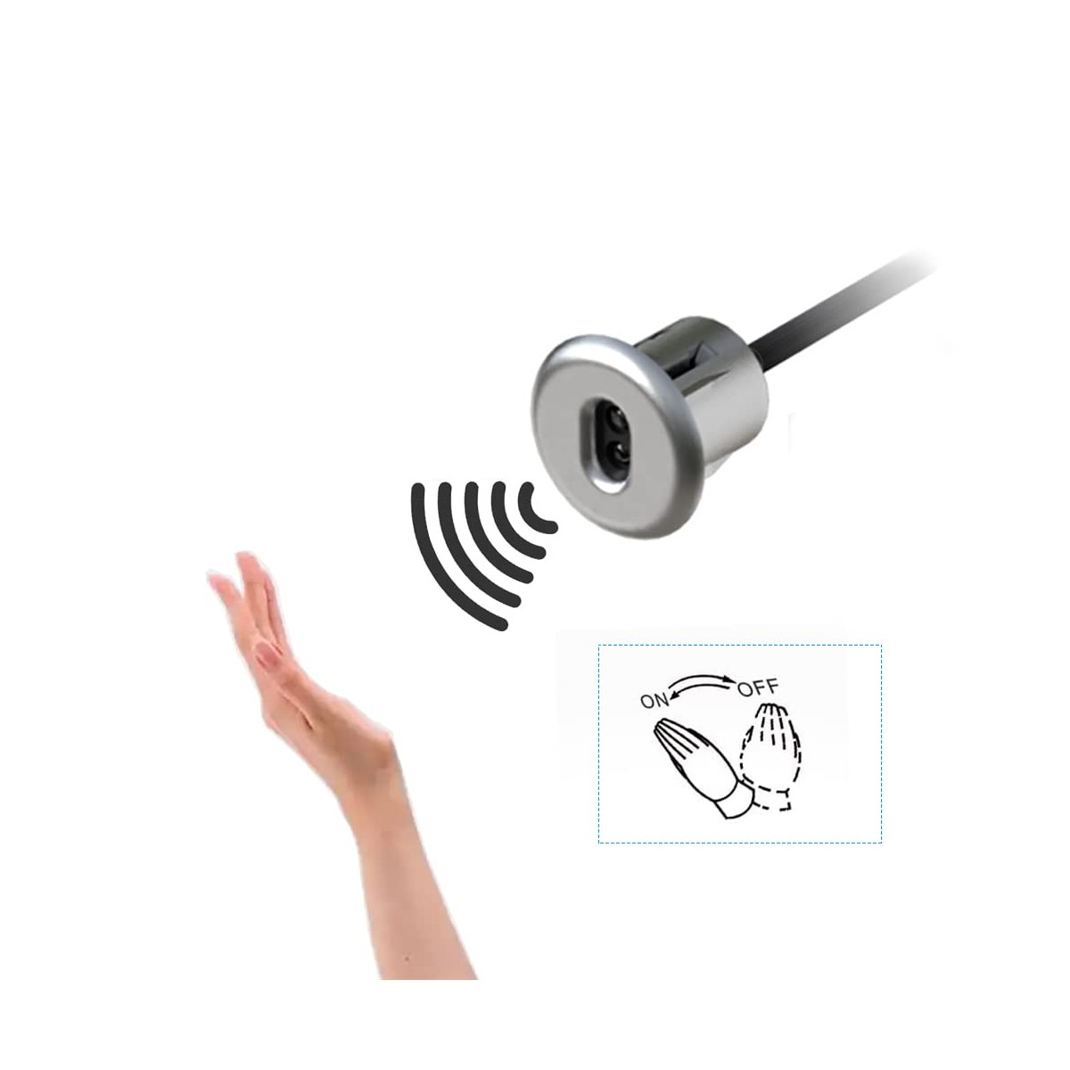 Recessed contactless switch 12/24V 2.5A