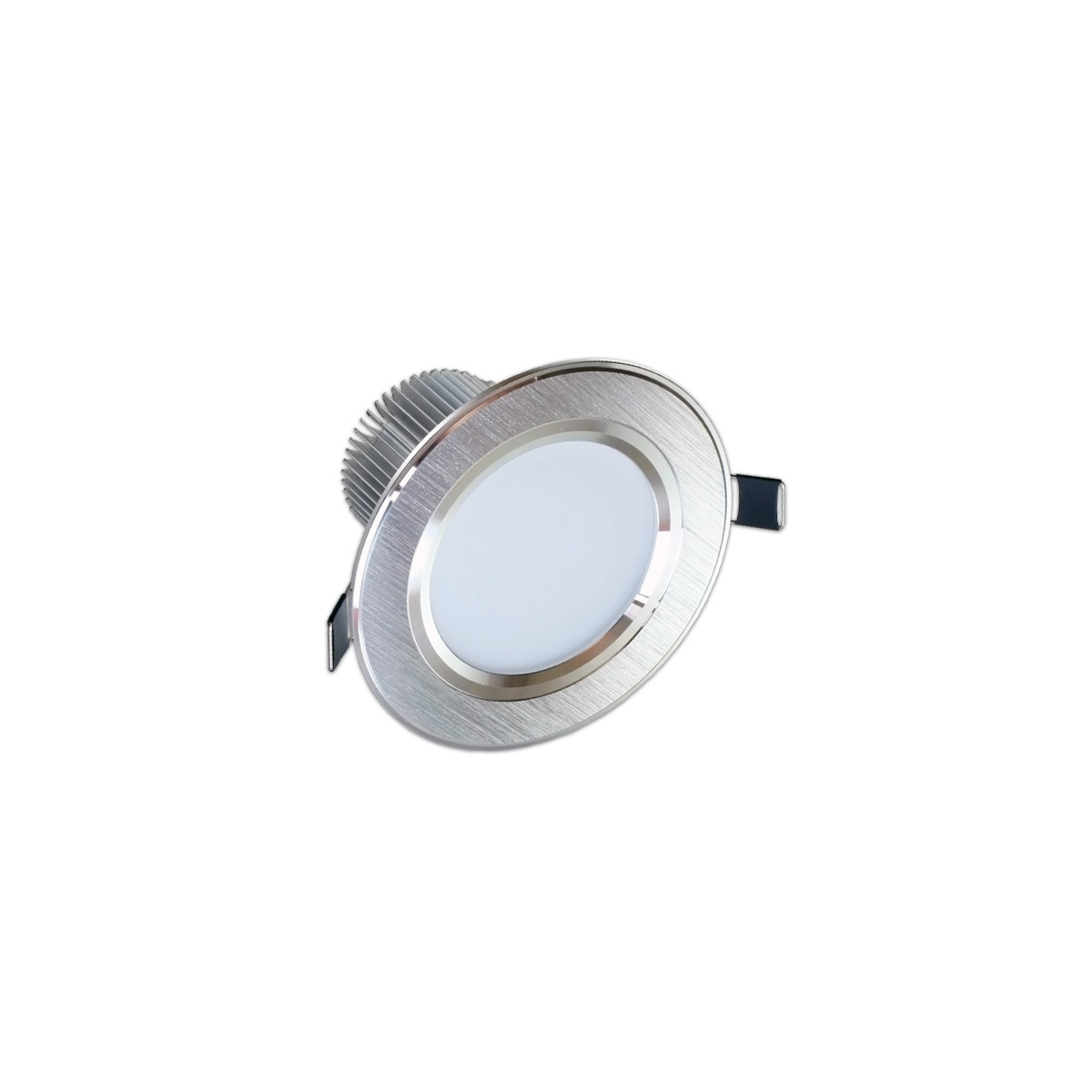 Wide beam angle, silver 7W LED downlight, cool white light and warm ...