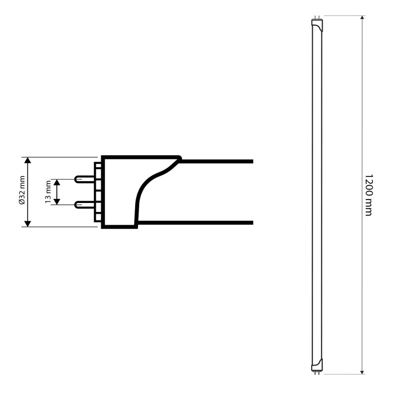 18W LED tube for fresh meat
