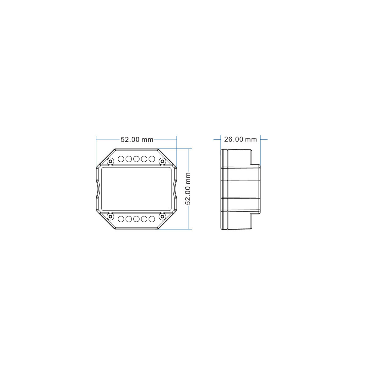 12-48VDC LED push dimmer RF
