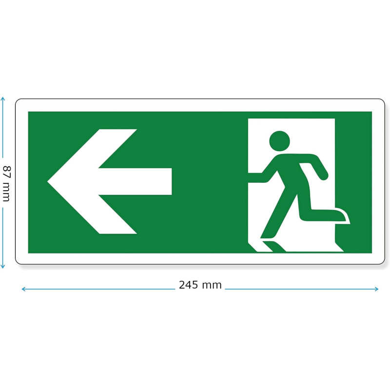 Pictogramme adhésif évacuation d'urgence