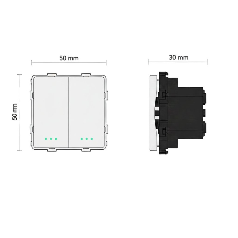 Interruptor doble conmutado 10A