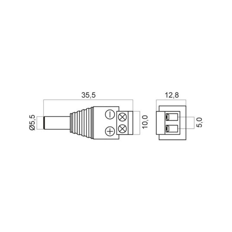 Male DC Jack Power Plug | Masterled