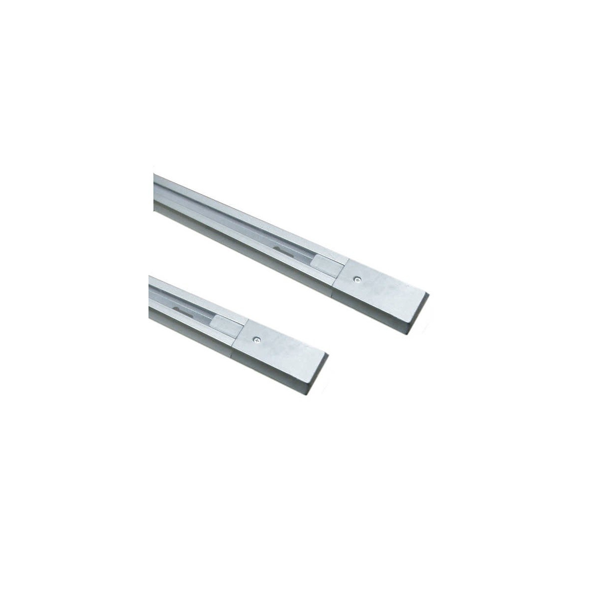 Connectable 1 metre long grey spotlights rail